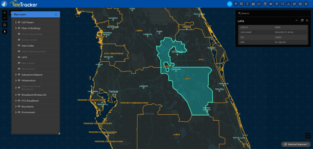LATA Boundaries | GeoTel
