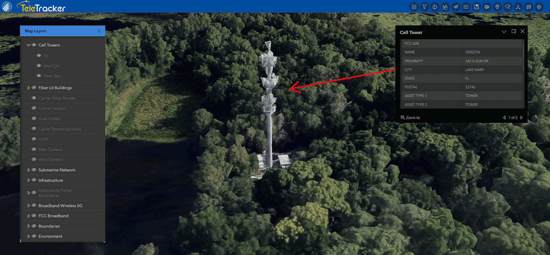 Cell Tower Locations | GeoTel